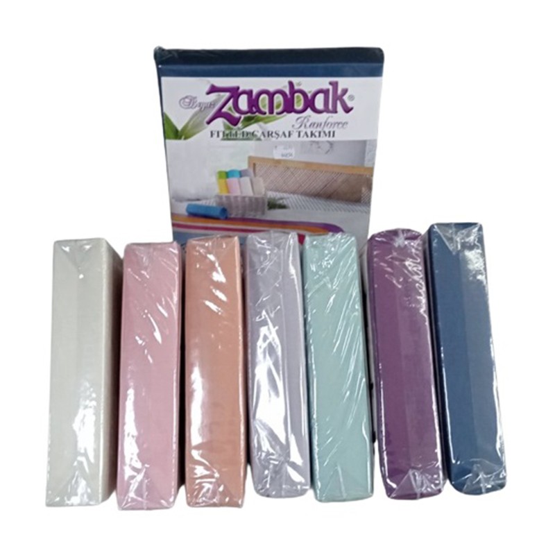 Чаршаф с ластик 160x200 см + две калъфки Square L. Green ZAMBAK топ цена dshome.bg