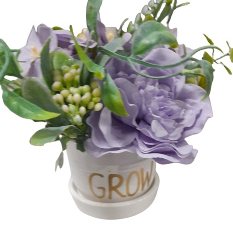 Изкуствени божури в кашпа 9x9x15 см на изгодна цена dshome