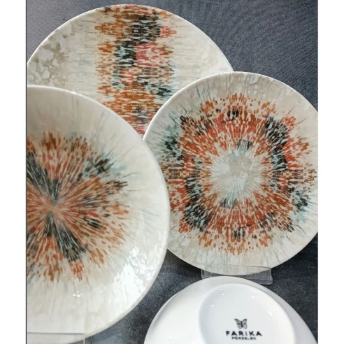 Порцеланов сервиз за хранене 24 части Етно мотиви FARIKA топ цена dshome.bg